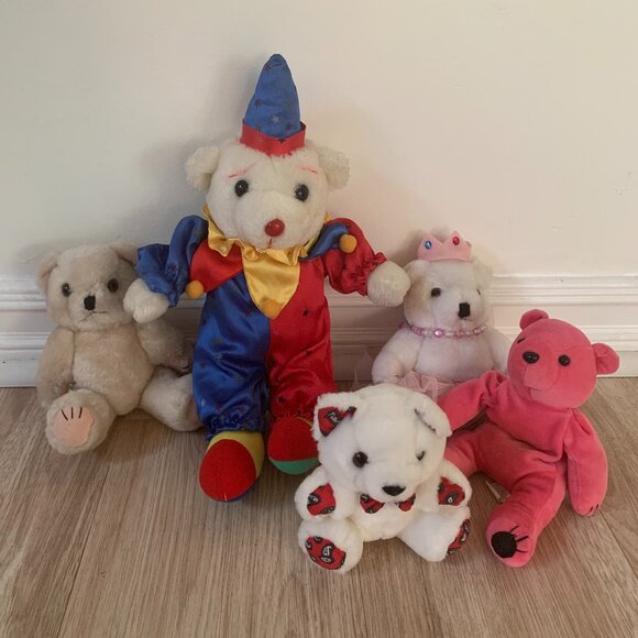 Toys | Vintage 8s 90s Bear Bundle Stuffed Animals Plush Toys | Poshmark
